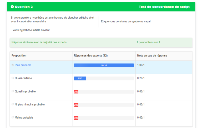 Les Test de Concordance de Script (TCS) - Support THEIA