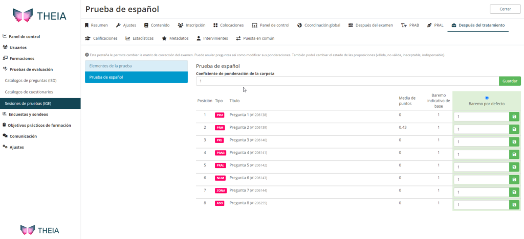 Entender el "Después del tratamiento" - Support THEIA