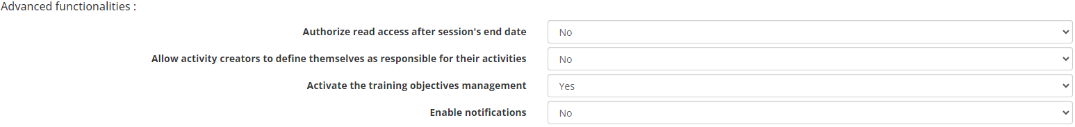 Creating and setting up a training session - Support THEIA