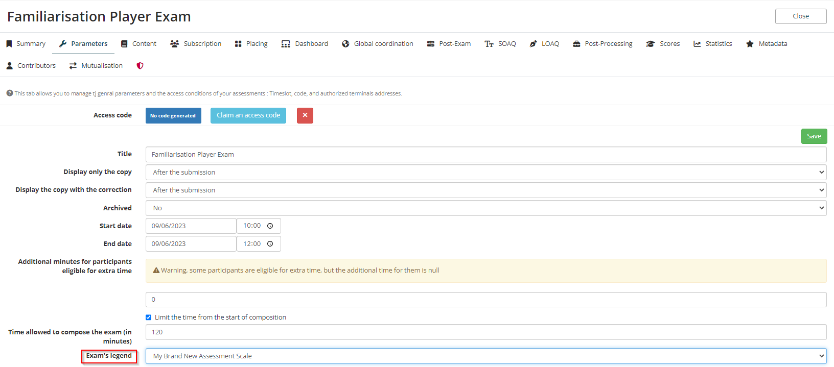 Creating assessment scales - Support THEIA