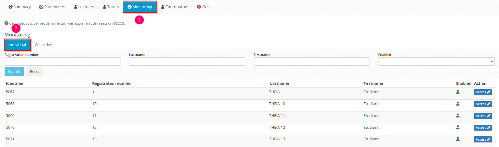 Following a skills repository session - Support THEIA