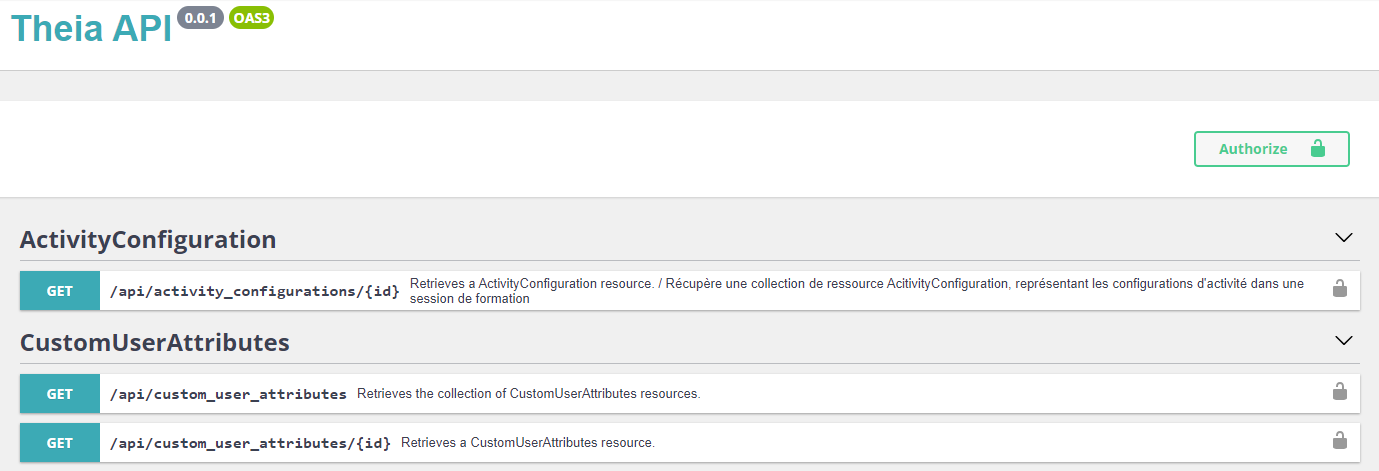 API - Préambule - Support THEIA